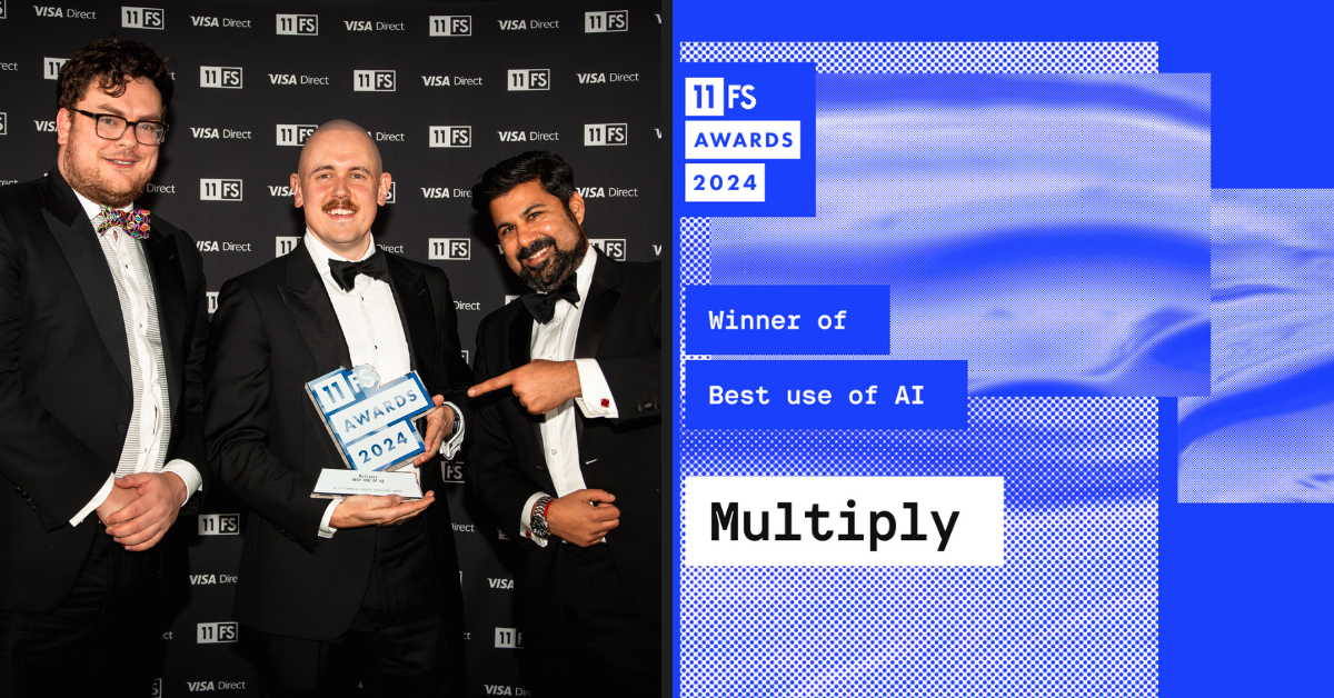Multiply wins 'Best use of AI' at the 11:FS awards!